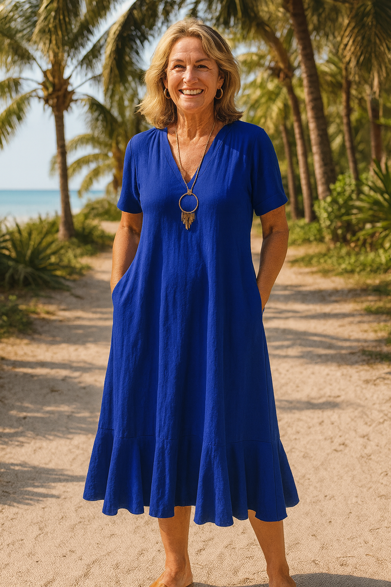 Maravie | FlowEase Midi Dress – Effortless Shape, Confident Movement ...